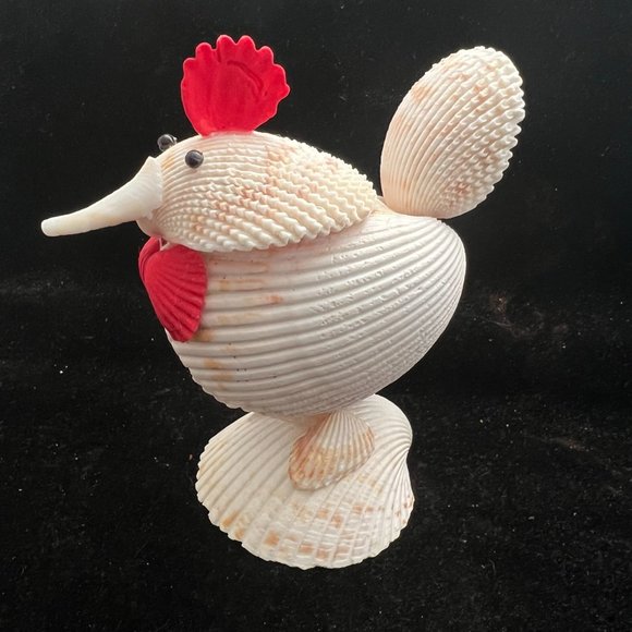G Gwen | Accents | Sea Shell Rooster Bird Art Sculpture Farmhouse Boho ...